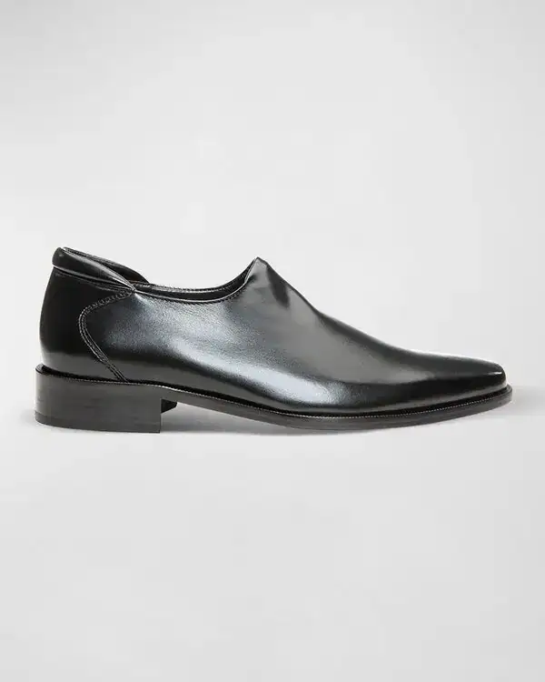 Donald Pliner Rex Leather Slip-Ons - Black | Editorialist display picture 1