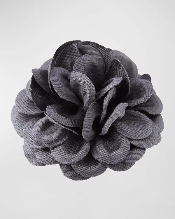 Hook + Albert Satin Dahlia Flower Lapel Pin