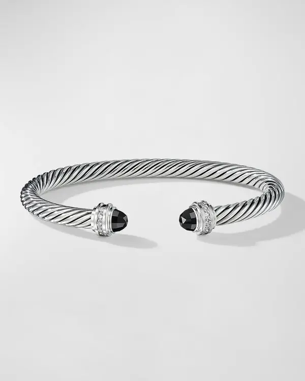 David Yurman Cable Bracelet With Gemstones - Black Onyx