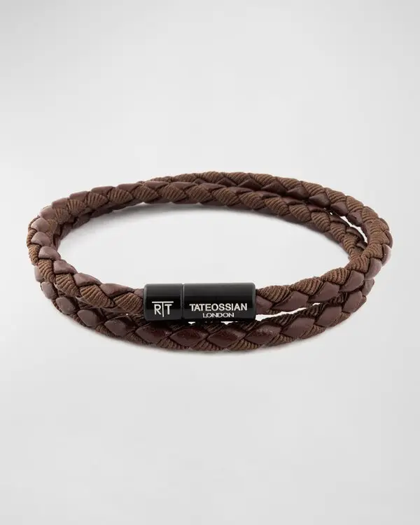 Tateossian Chelsea Braided Bracelet - Brown