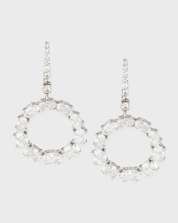 FANTASIA BY DESERIO Open Circle Drop Earrings