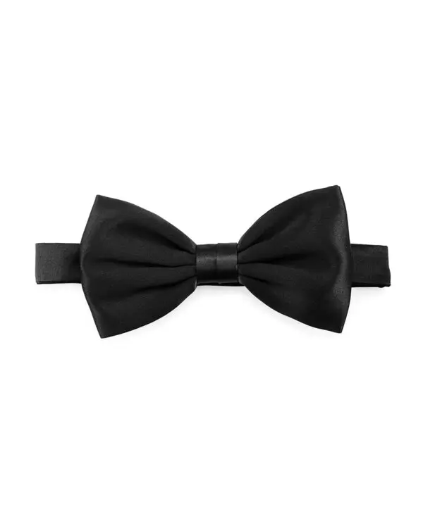 Stefano Ricci Silk Satin Bow Tie - Black