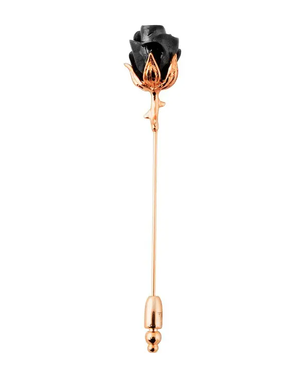 Tateossian Rose Lapel Pin Golden