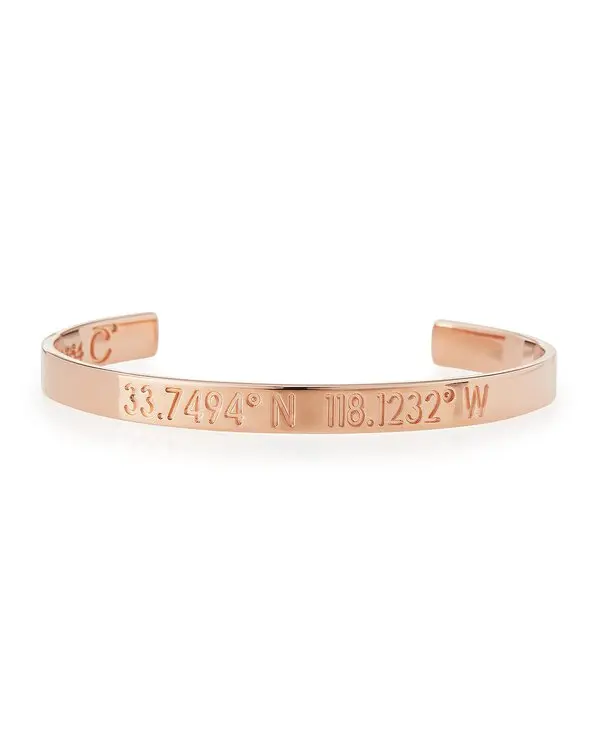 COORDINATES COLLECTION Legend Engraved Bangle Bracelet - Rose Gold