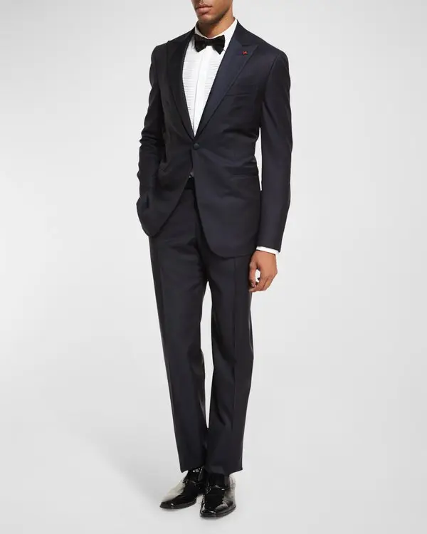 Isaia Two-piece Tuxedo Suit, Navy - No Color
