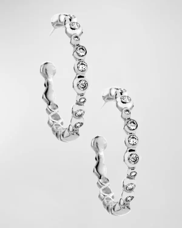 Ippolita Stardust Sterling Silver Hoop Earrings