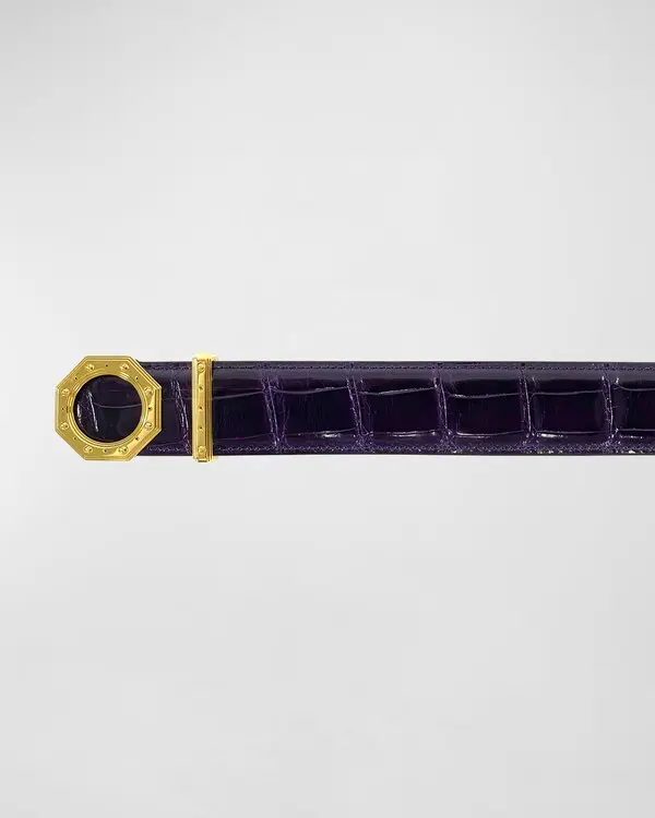 Stefano Ricci Crocodile Leather Belt