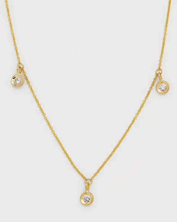 Roberto Coin 18k Diamond Dangle Necklace - Gold