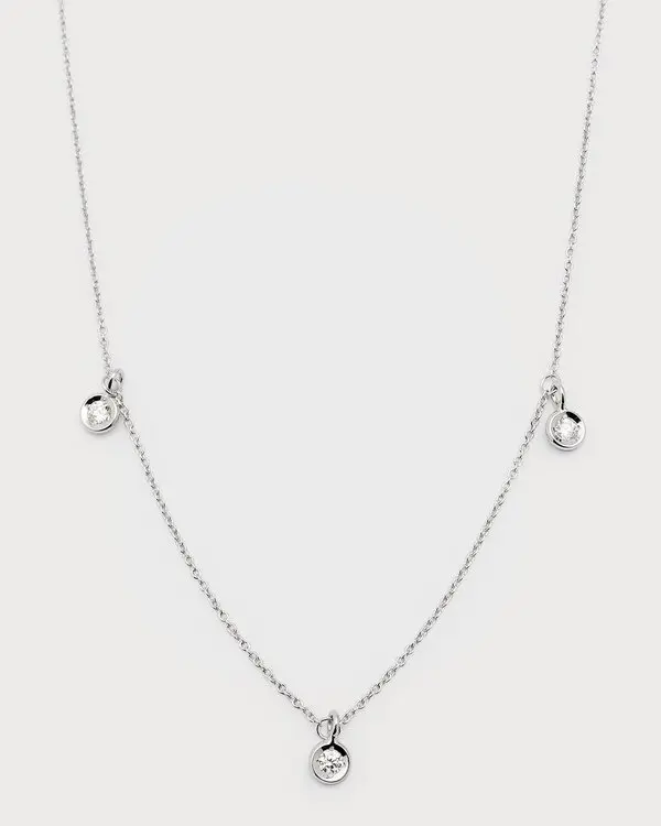 Roberto Coin 18k Diamond Dangle Necklace - White Gold