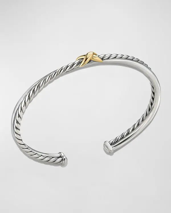 David Yurman Petite X Center Station Bracelet - Gold