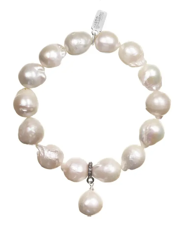 Margo Morrison Baroque Pearl Bracelet - White