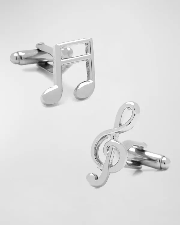 CUFFLINKS, INC. Music Note Treble Clef - Silver