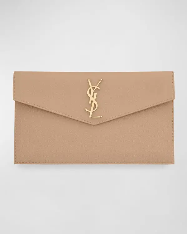 Saint Laurent Uptown Pouch - Dark Beige