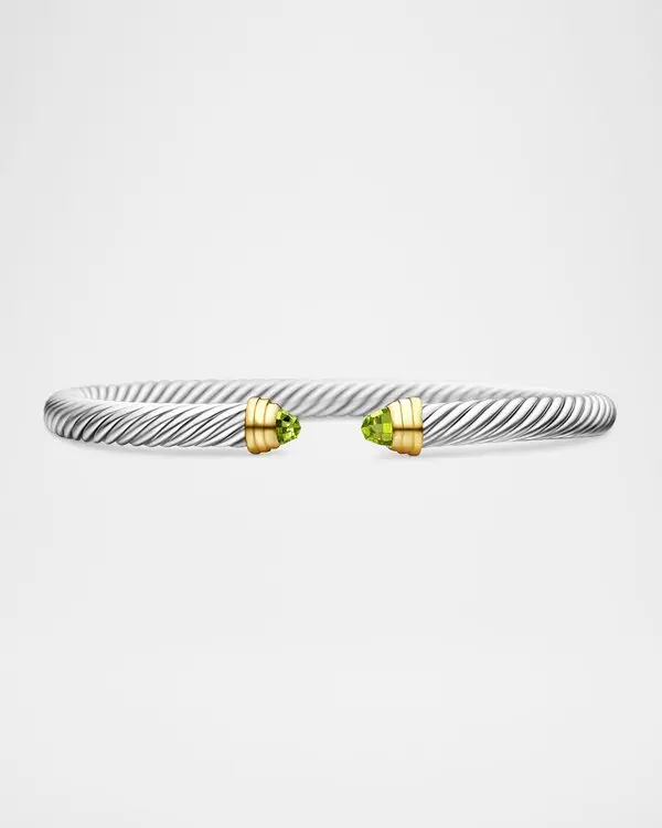 David Yurman 5mm Cable Classics Bracelet - Peridot