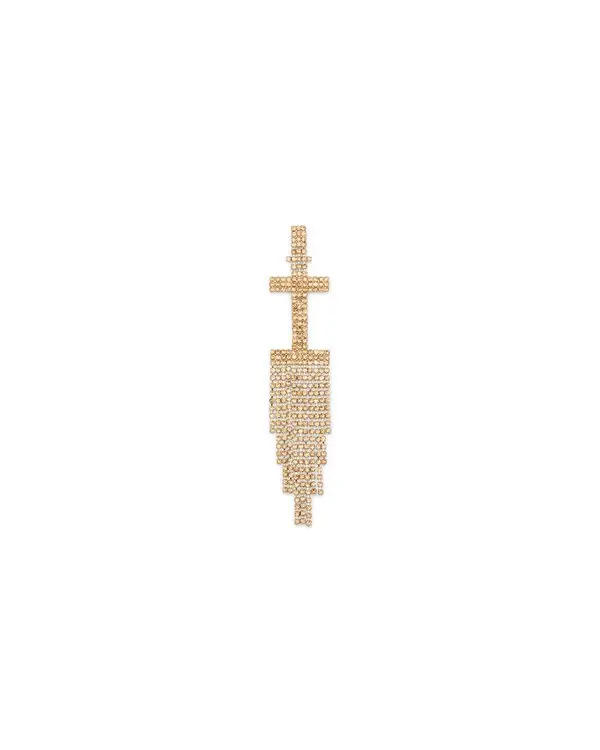 Retrofete Rhinestone Alphabet Single Earring - I