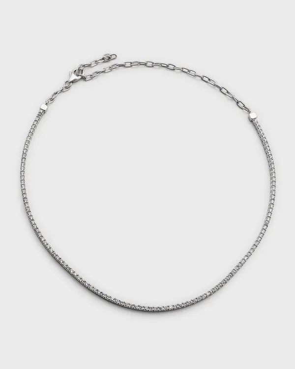 Neiman Marcus 18k Diamond Chain Necklace - White Gold