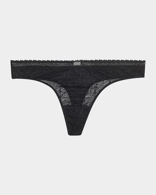 Simone Perele Comete Lace Tanga Briefs - Black