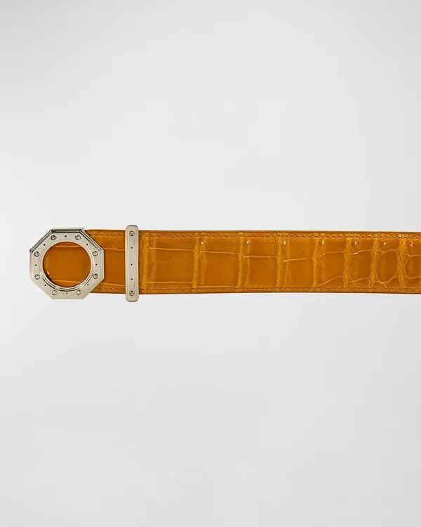Stefano Ricci Crocodile Leather Belt