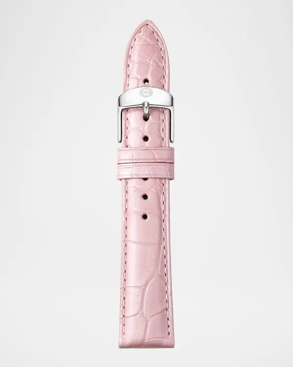 Michele 16mm Alligator Watch Strap - Lilac
