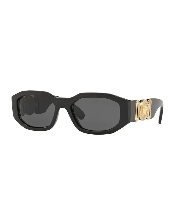 Versace Geometric Sunglasses - Black/gray