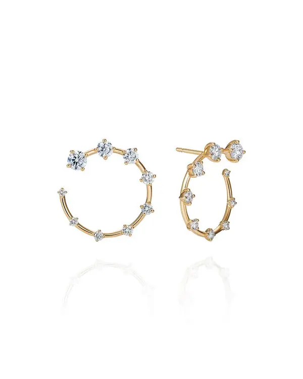 Fernando Jorge Sequence 18k Diamond Small Circle Earrings