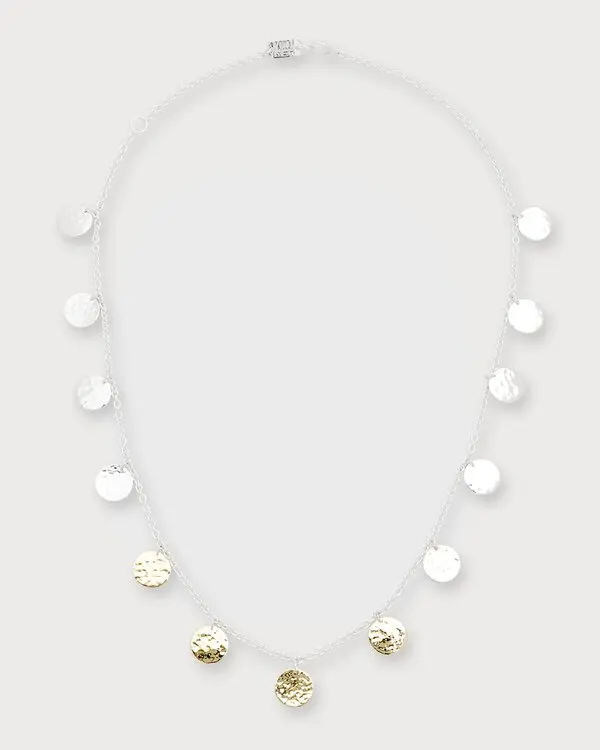 Ippolita Classico Hammered Paillette Disc Necklace - Gold And Silver