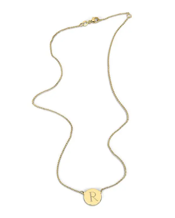 Sarah Chloe Cara 14k Initial Necklace Gold Editorialist