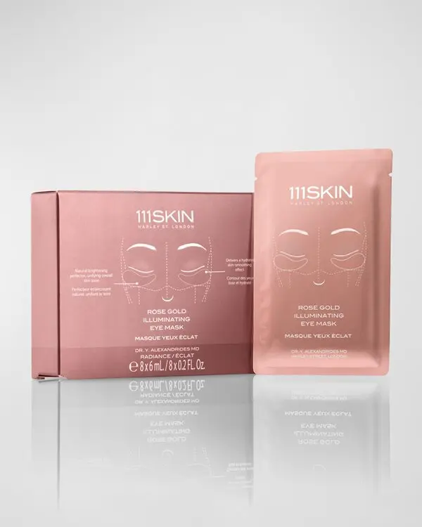 111SKIN Rose Gold Illuminating Eye Mask Box, 8 Count - One-color