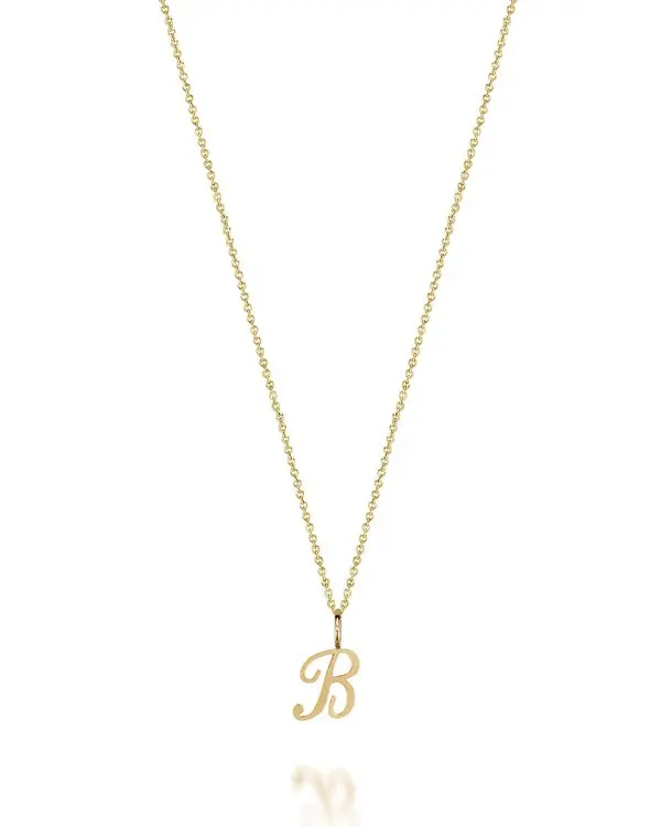 Sarah Chloe Amelia 14k Script Initial Necklace - Gold