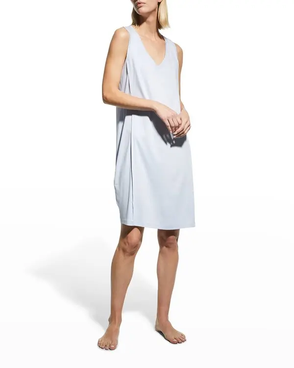 Hanro Pure Essence Sleeveless Nightgown - Blue