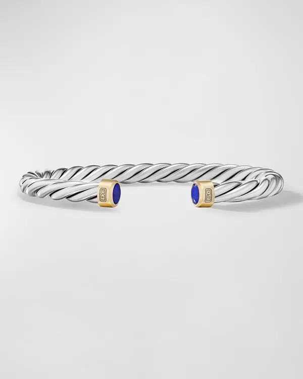 David Yurman Cable Classic Cuff Bracelet - Blue Lapis