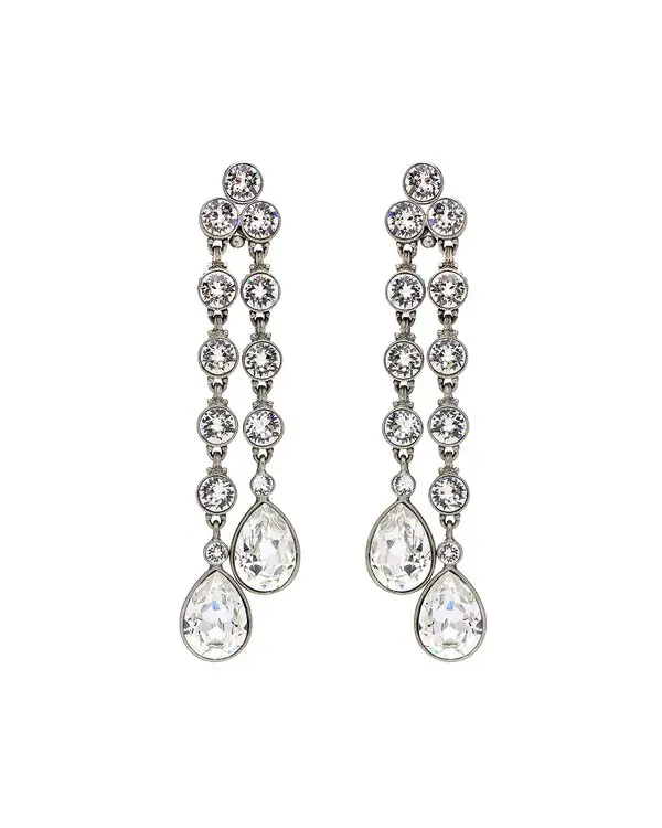 BEN-AMUN Crystal Dangle Clip-on Earrings