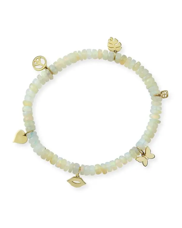 SYDNEY EVAN 5mm Ethiopian Opal -charm Bracelet