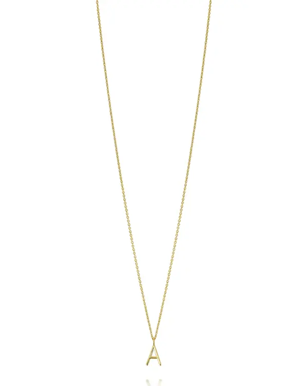 Sarah Chloe Mini Amelia Initial Pendant Necklace - Gold
