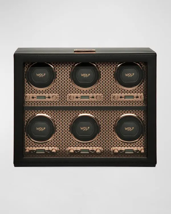 Wolf Axis 6-piece Watch Winder - Copper