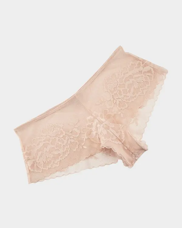 Natori Flora Lace Hipster Briefs - Cameo Rose