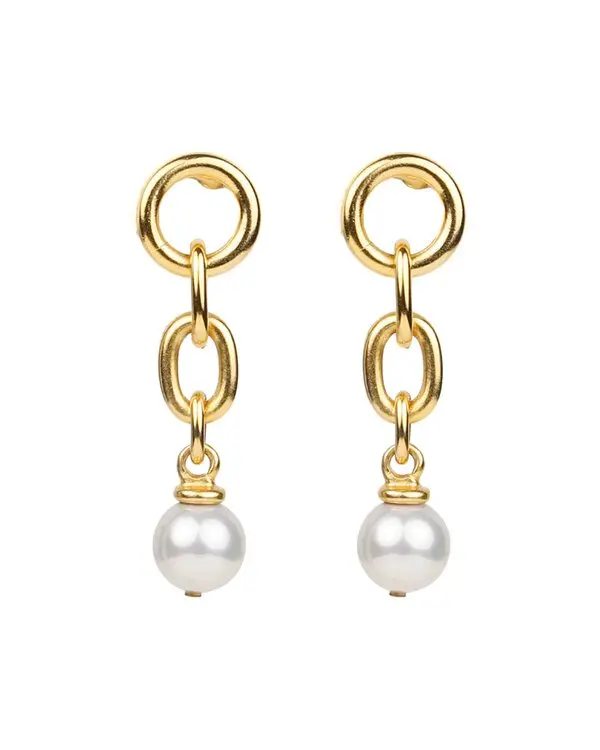BEN-AMUN Pearly Link Drop Earrings