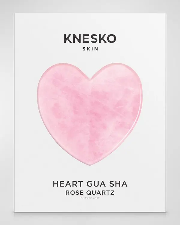 KNESKO SKIN Rose Quartz Heart Gua Sha