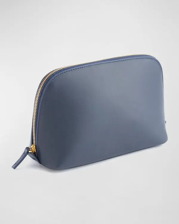 ROYCE NEW YORK Signature Cosmetic Bag - Navy Blue