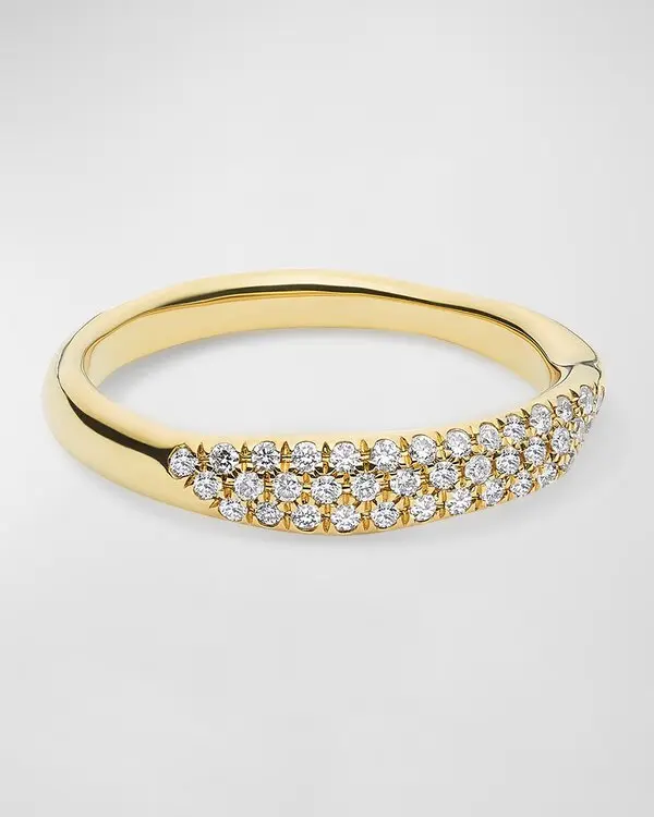 Ippolita Stardust 18k Squiggle Band Ring - Diamond