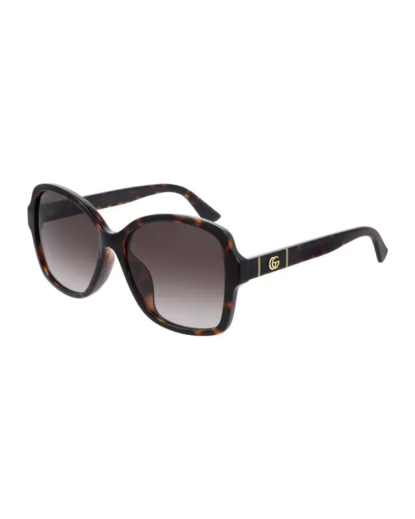 Gucci Square Sunglasses - Havana