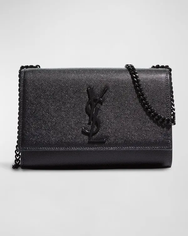 Saint Laurent Kate Small Shoulder Bag In Grained Leather