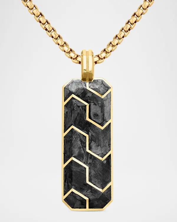David Yurman Forged Carbon Ingot Tag Pendant