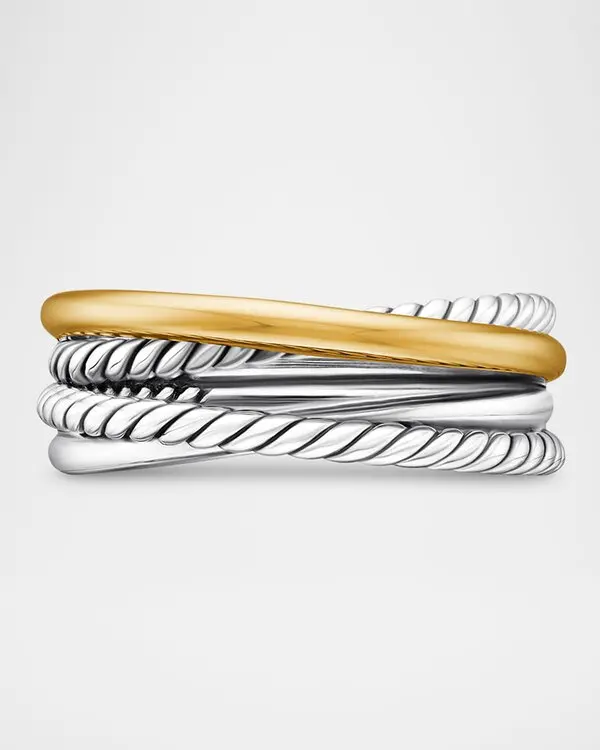 David Yurman Dy Crossover Band Ring - Two Tone