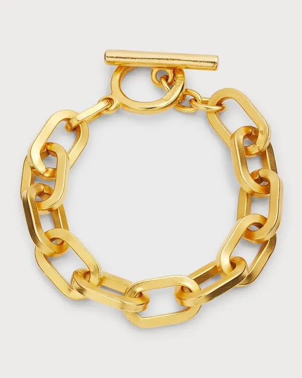 BEN-AMUN 24k Electroplated Oval Link Chain Bracelet
