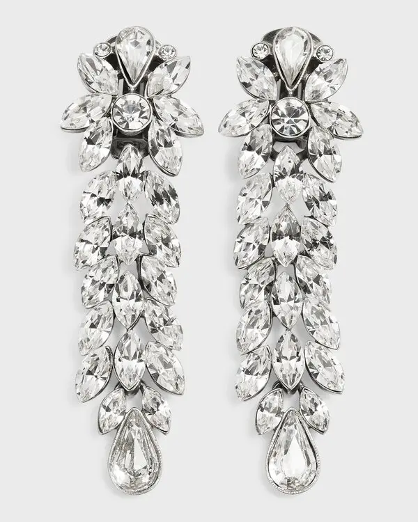 BEN-AMUN Crystal Drop Clip-on Earrings