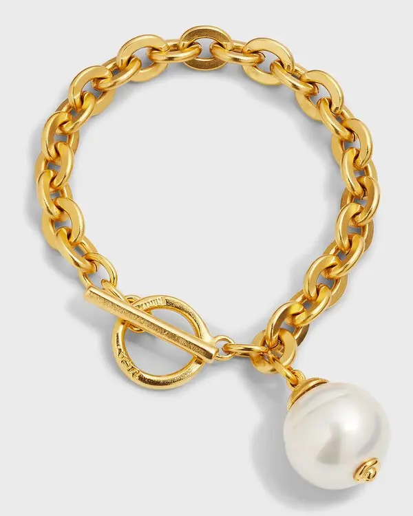 BEN-AMUN Chain Bracelet With Pearl Charm