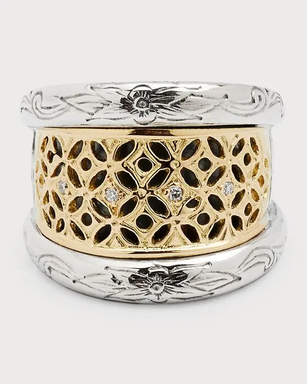 Konstantino Lattice Diamond Ring