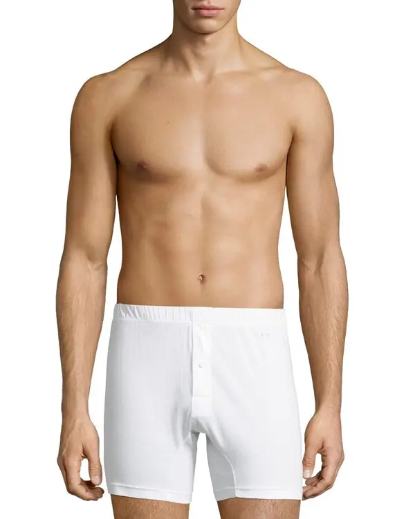 2(X)Ist Pima Cotton Knit Boxer - White