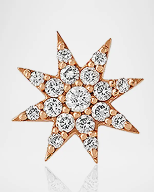 BEE GODDESS Venus Star 14k Diamond Stud Earring